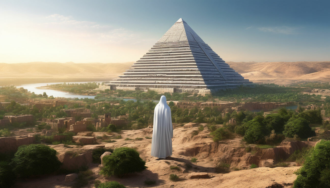 "Ancient Antediluvian Times, Ancient People, Angel Man in White Hooded ...