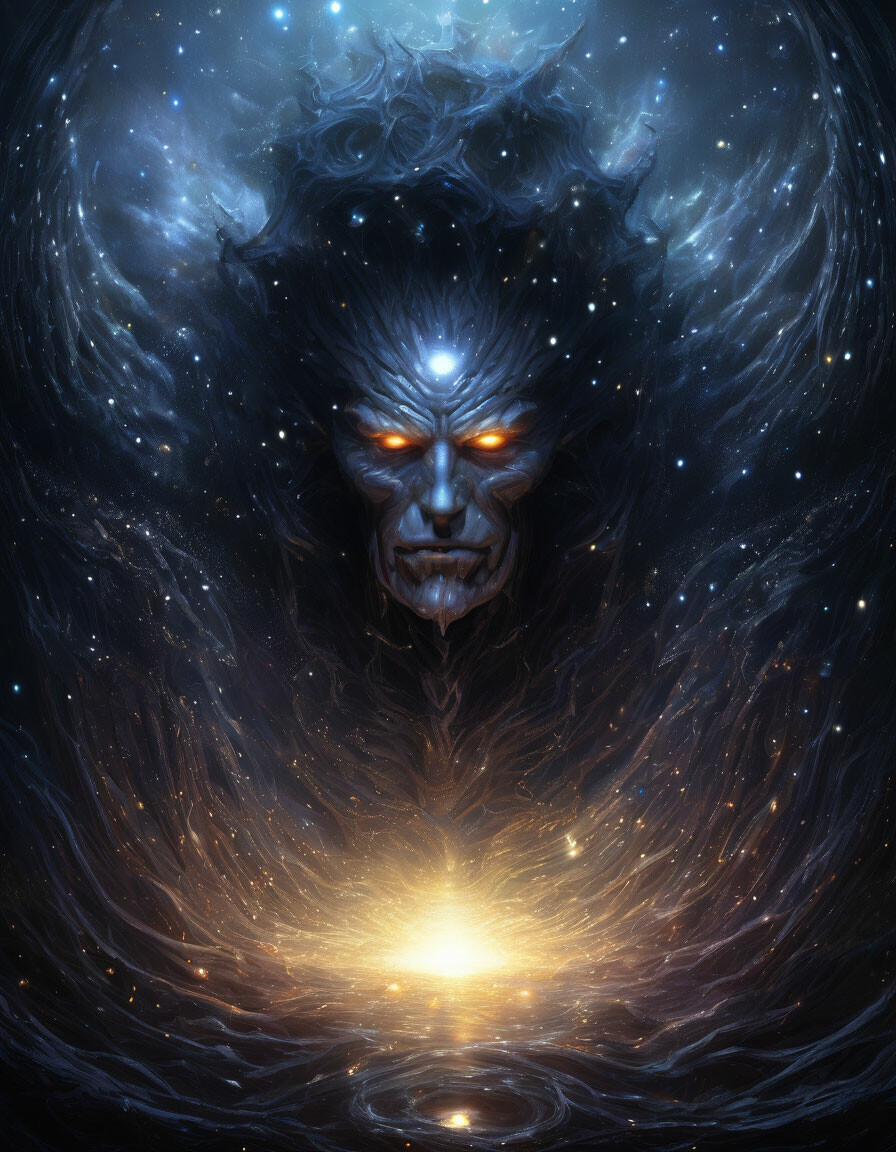 "Hades is the lord of the underworld soft light, glow from inside ...