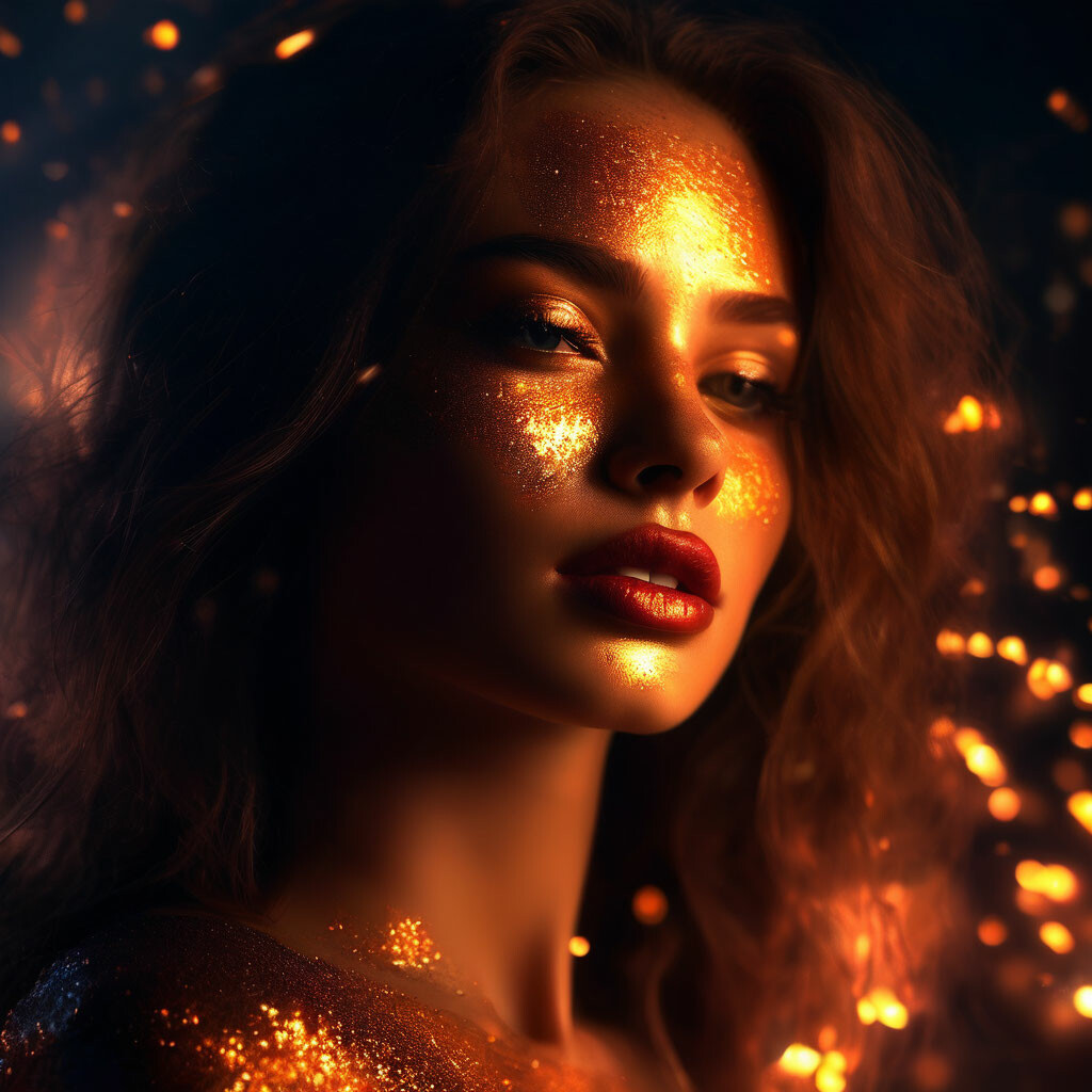 "🎧 🔸 🔥 Fiery scarlet lips from the heat, the face of a beautiful girl ...