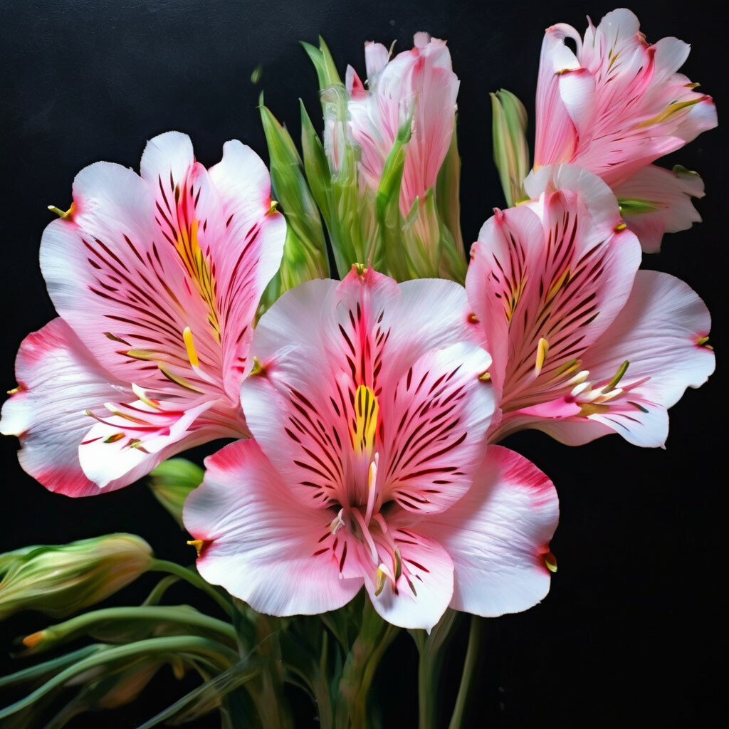 "Hyperrealism,amazing flowering branches with delicate voluminous ...