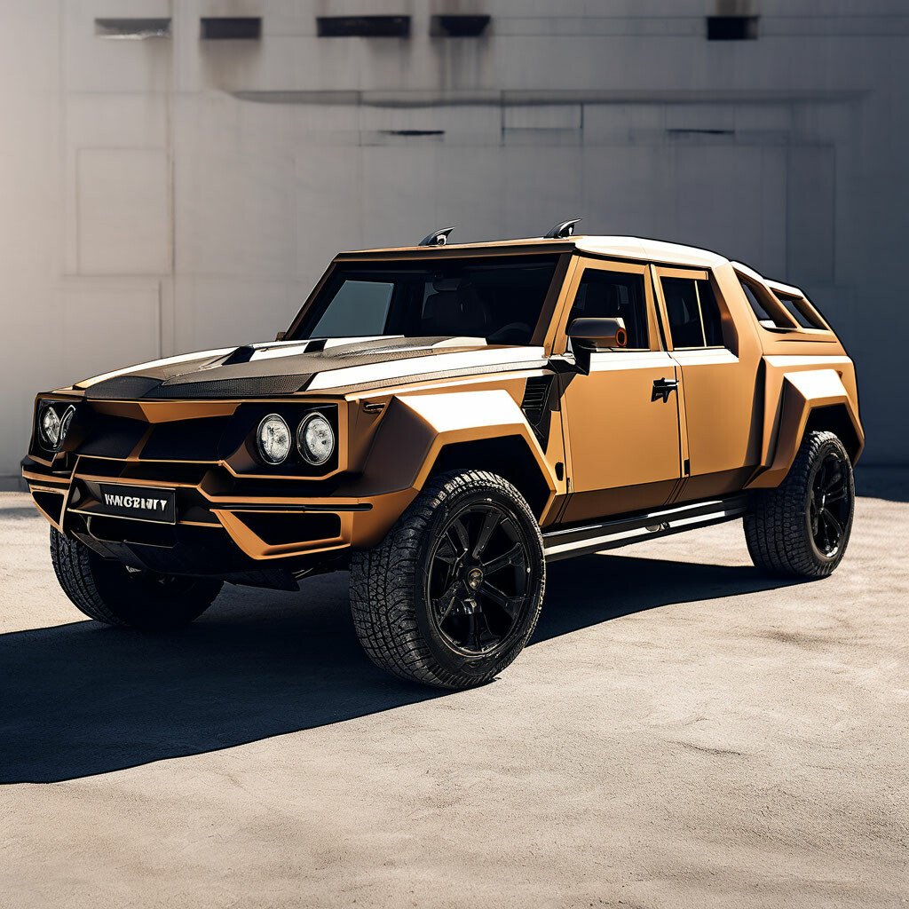 "Mansory premium 4-door hyper pickup :: matt brown Lamborghini LM002 ...