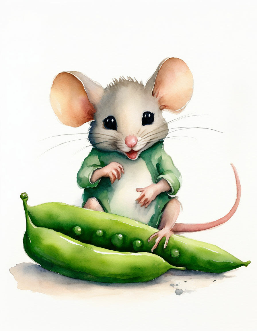 "Anthropomorphic cute mouse eats a …" — image created in Shedevrum