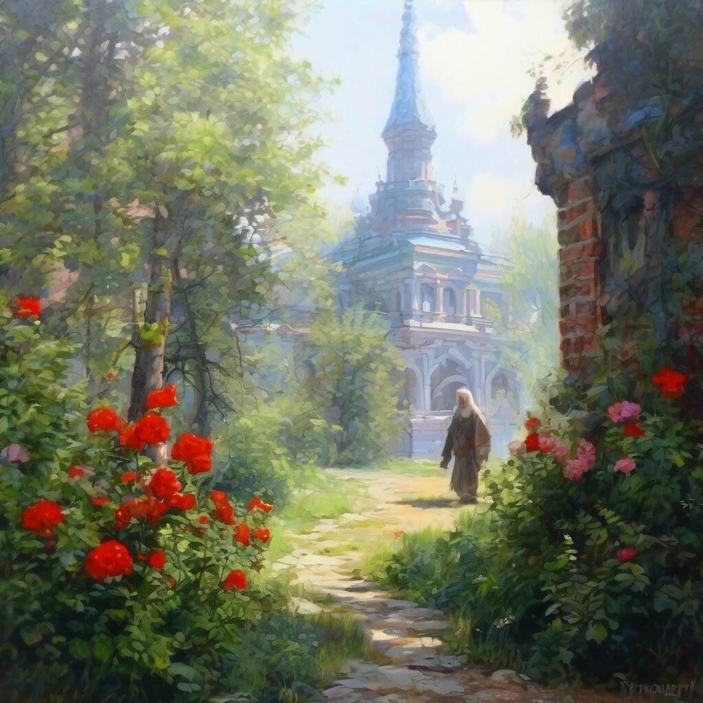 "︎ ︎ ︎︎ ︎ ︎ ︎ ︎ ︎ ︎ landscape in the style of Stepan Kolesnikov ,with ...