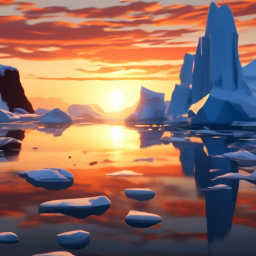 «Ice age, iceberg, millions of years ago» — video created in Shedevrum