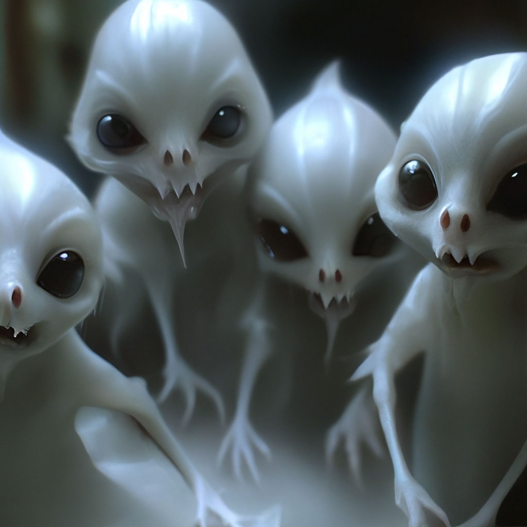 "@Smertushka small mini grey skin plump winged ghouls from the movie ...