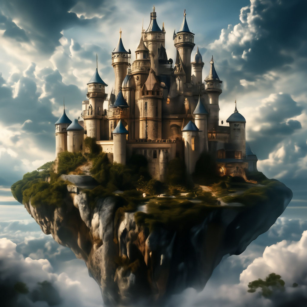"Castles in the air" — image created in Shedevrum
