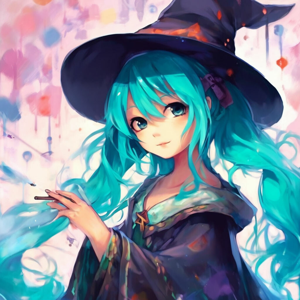 "Miku is a wizard Anime, … | Stary^^" — image created in Shedevrum