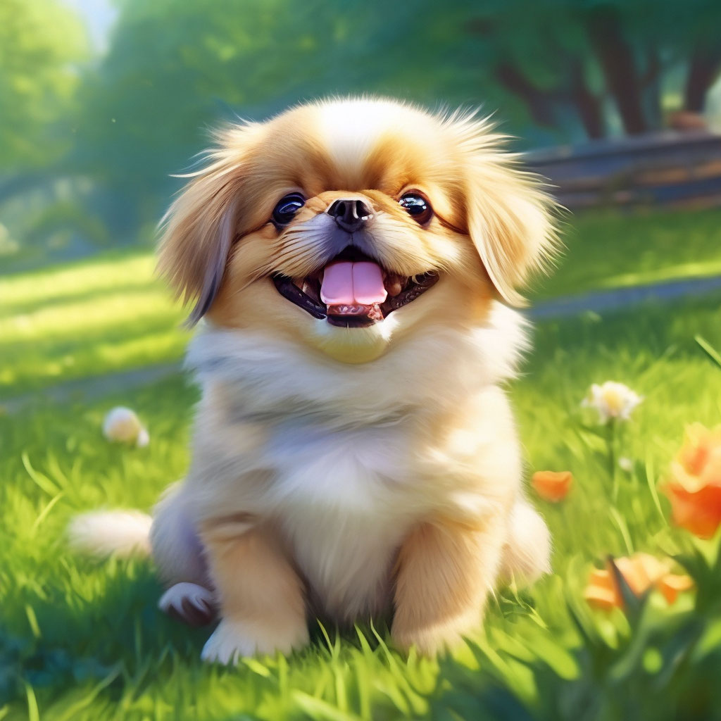 "🐶 A little bit of realism Cheerful, carefree, cute, joyful, smiling ...