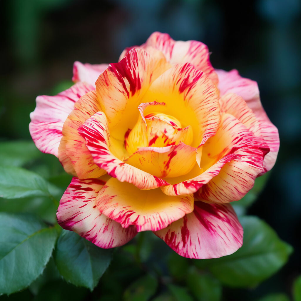 "Tiger rose in the garden" — image created in Shedevrum