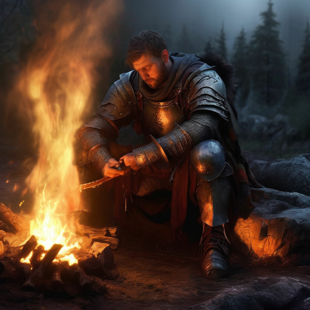 "Sad, wounded knight, … | Семен Х…" — image created in Shedevrum