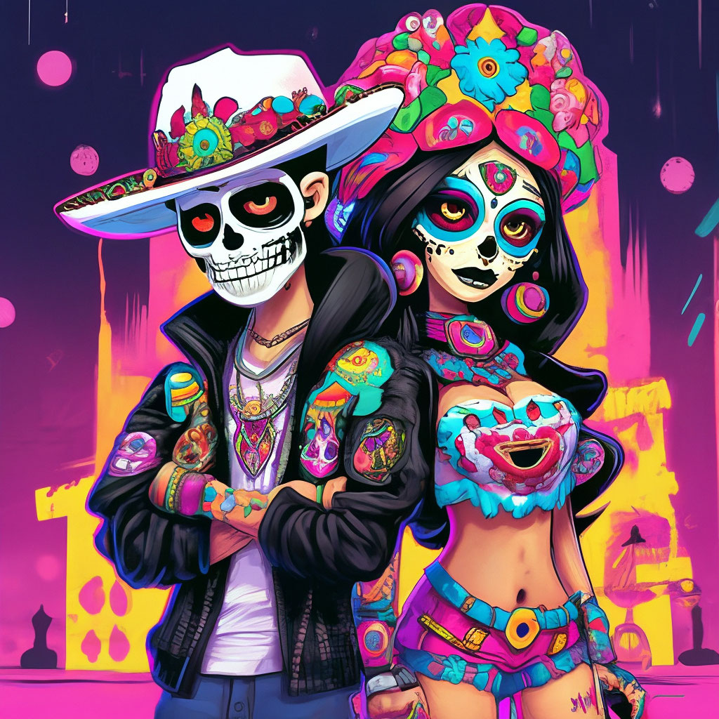 "Grunge surrealism, kawaii cool Mexican girl gangsta rapper sugar Skull ...