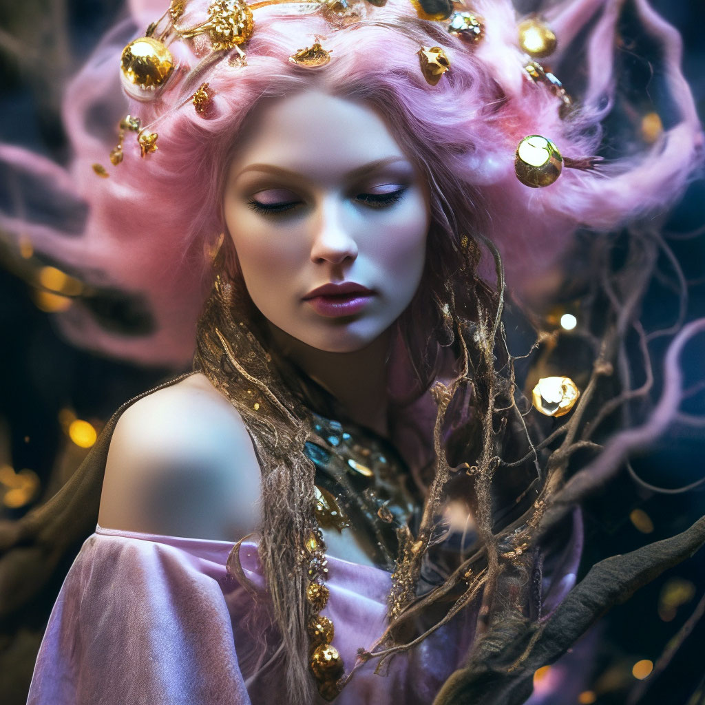"Opal in an intricate frame in the hair of a beautiful stranger ...