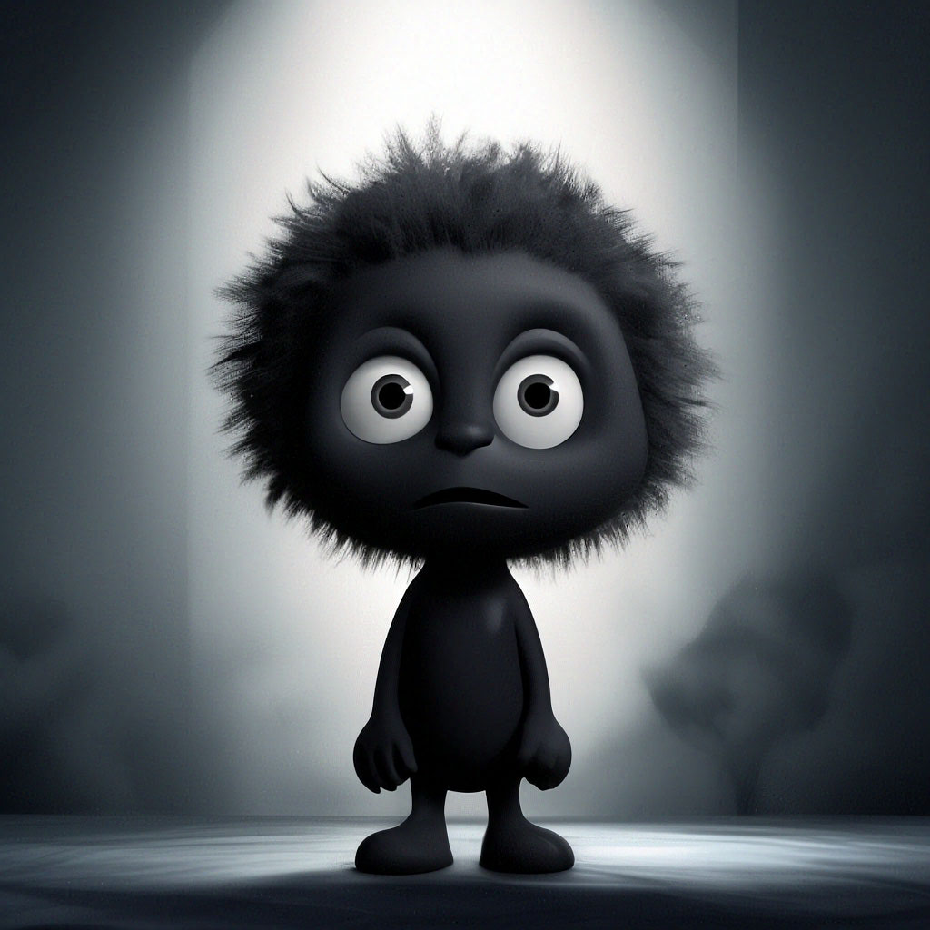 "I'm in a top - gray soot, a cartoon" — image created in Shedevrum