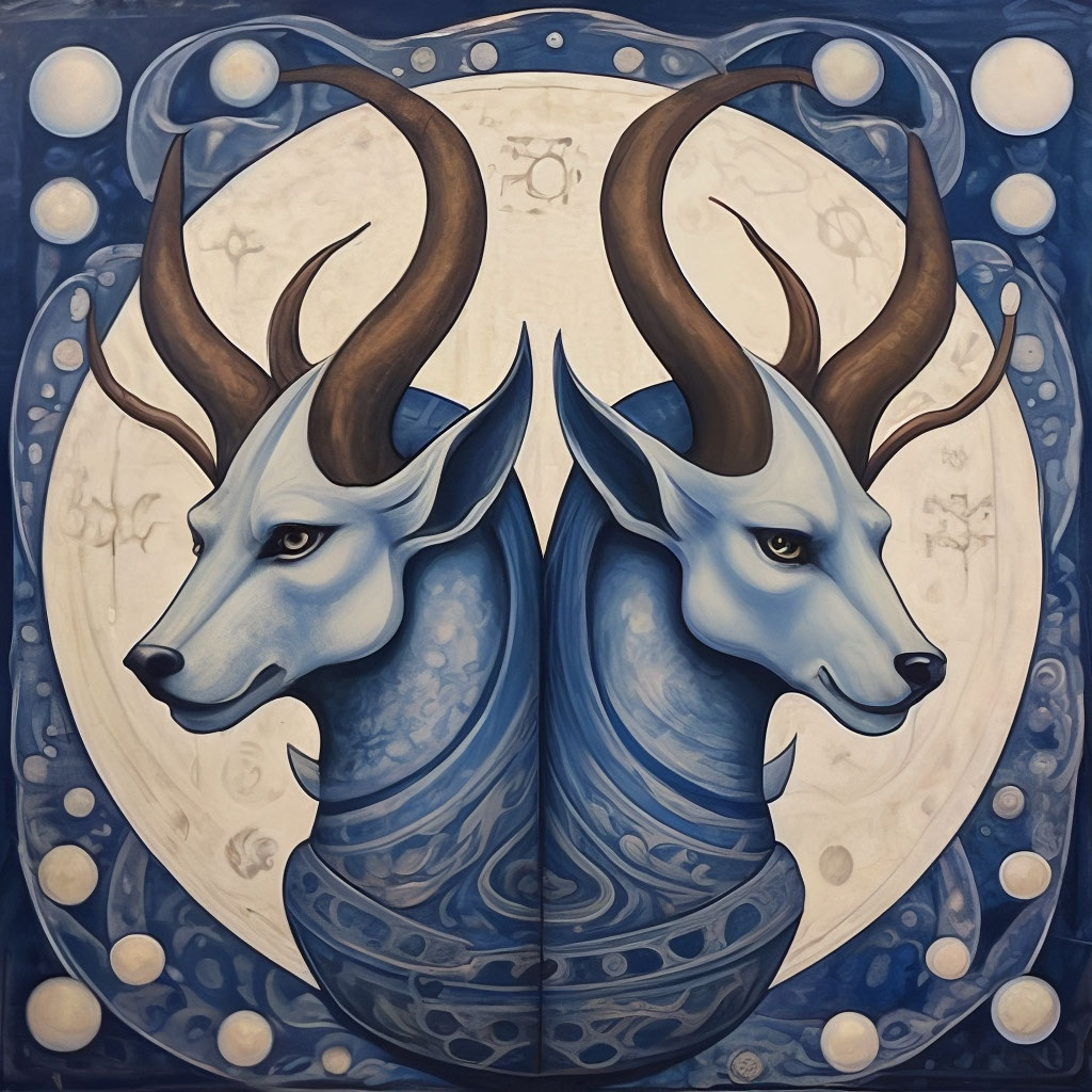 "The two-horned moon" — image created in Shedevrum