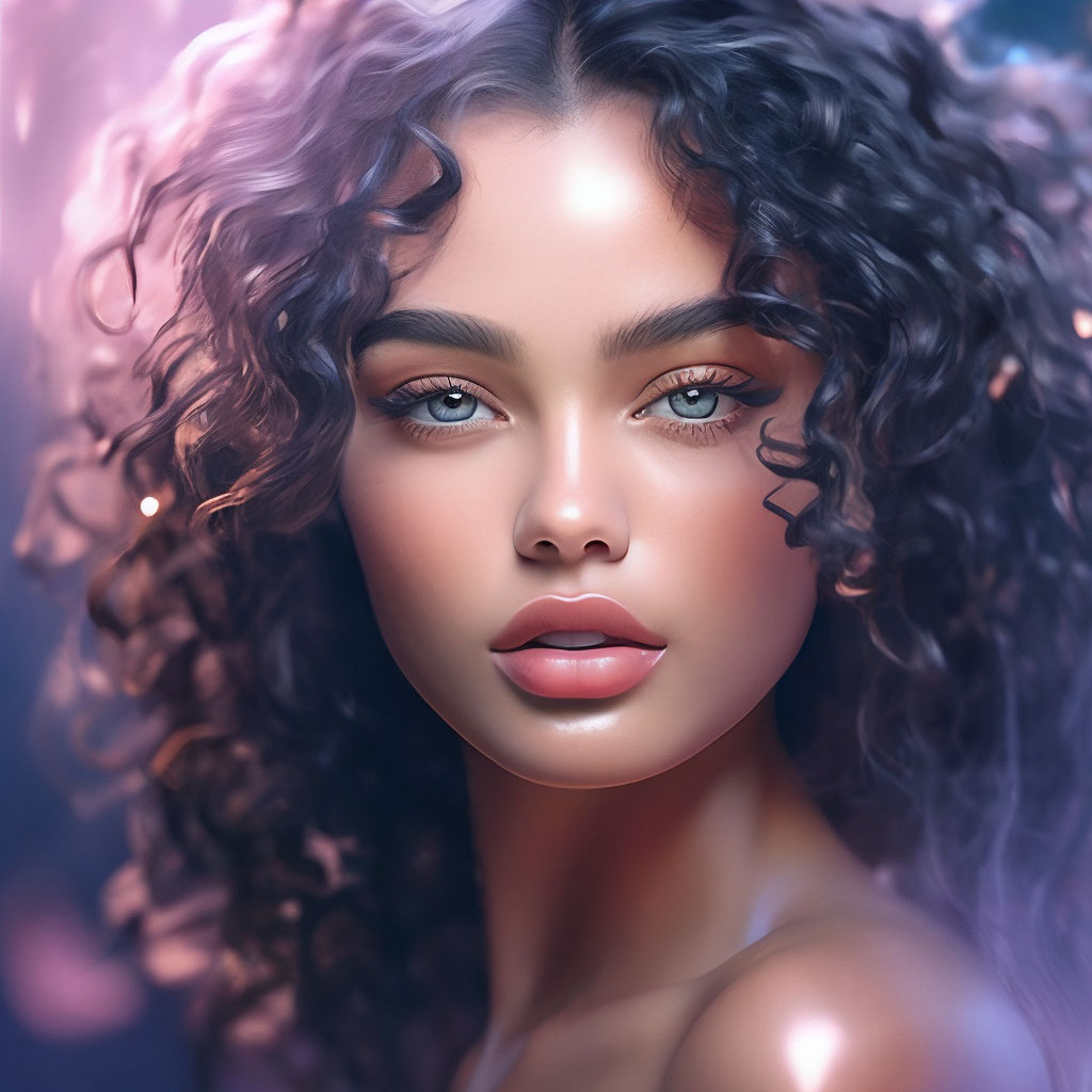 "🌹 hyperrealism wet pastel beautiful women face large transparent eyes ...