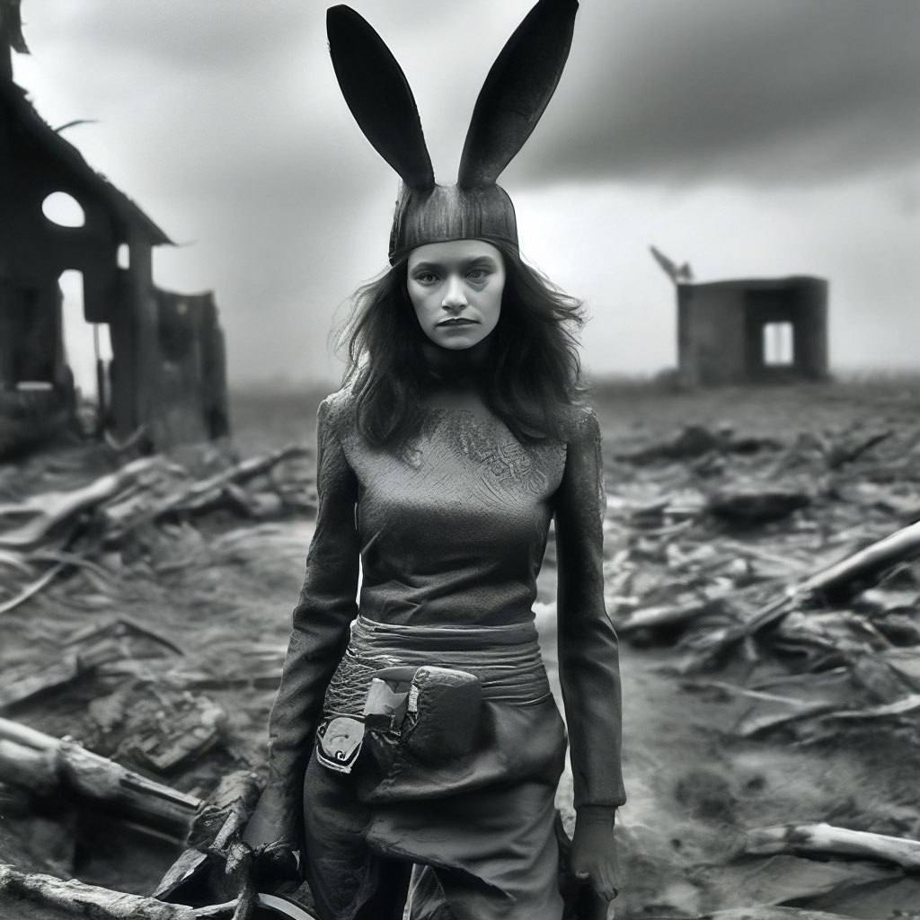 "Alan Aldridge The Bunny girl" — image created in Shedevrum