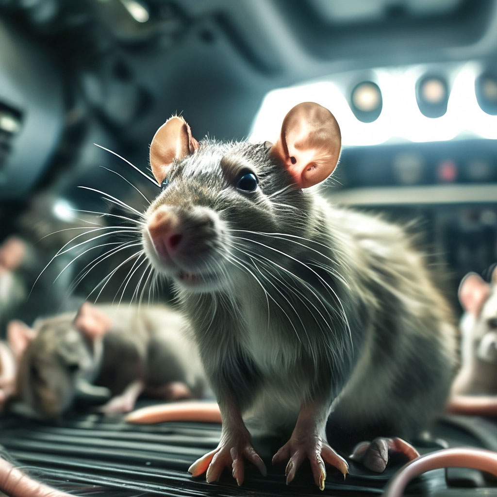 "Nuclear aircraft with a lot of rats sitting inside, aesthetically ...