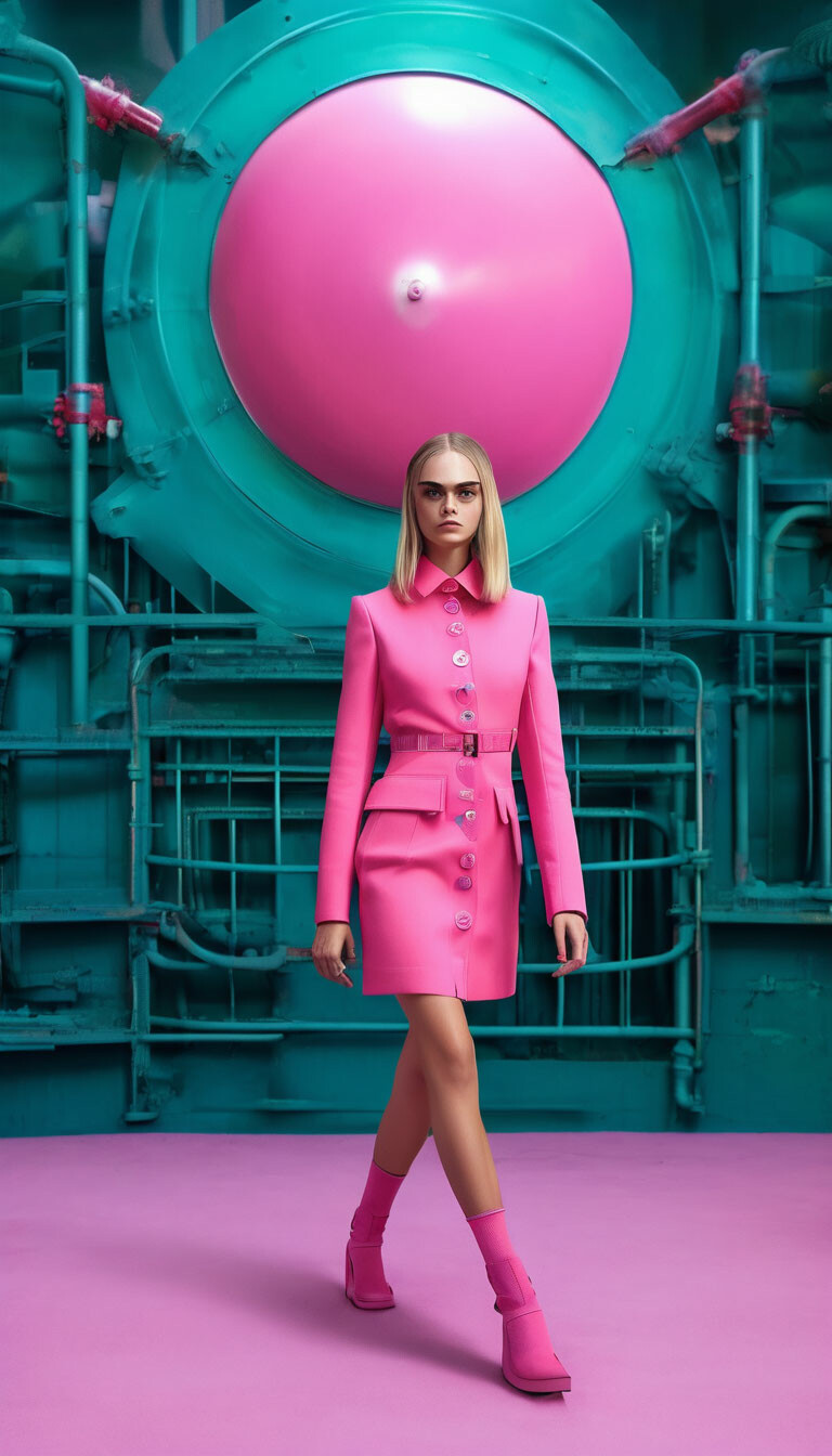 "Fashion Professional photography Hyperrealism Cara Delevingne in full ...