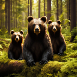 «Three bears in the forest» — video created in Shedevrum