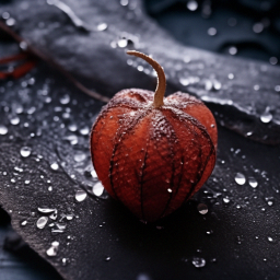 «Fine mesh. tenderness, leaves.drops of water. velvet, flower,physalis ...