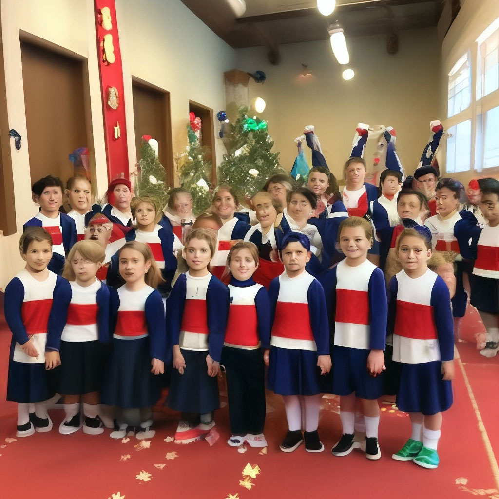 "According to the tradition established at the school, eighth graders ...