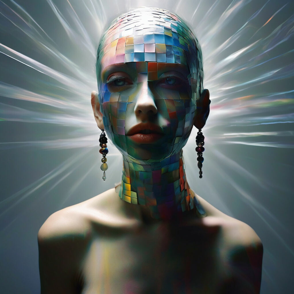 "Hallucination, refraction of light, mysterious shadows, aesthetic ...
