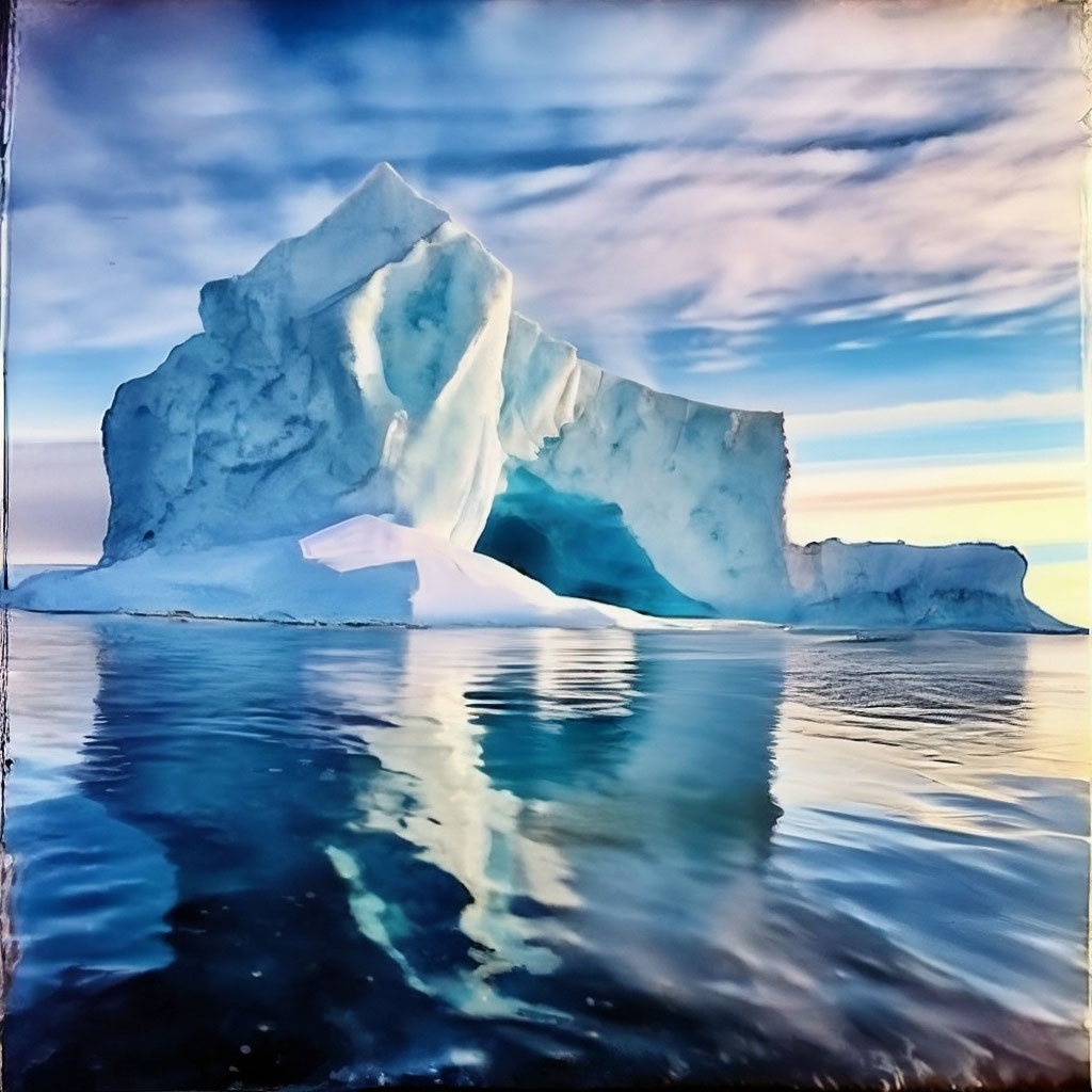 "Transparent watercolor magnificent Russian landscape Arctic Ocean ...