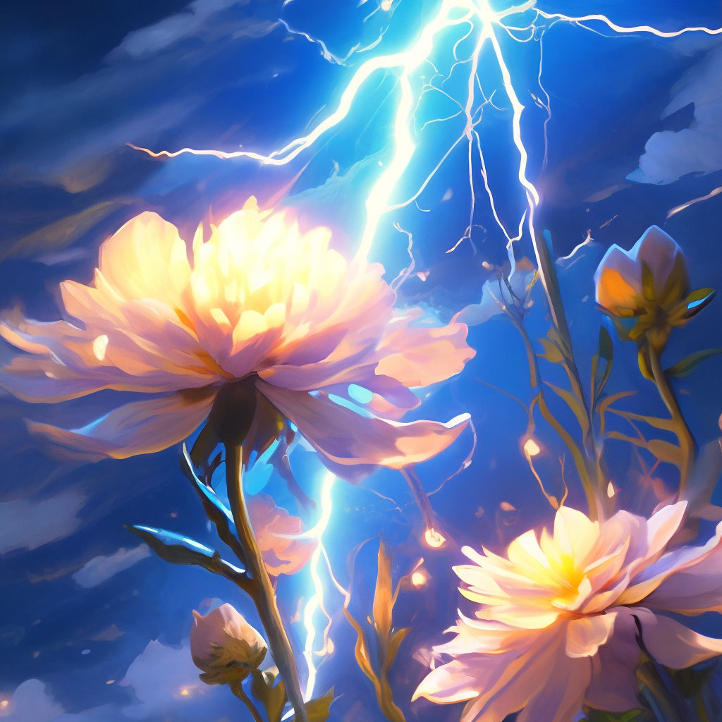 "Lightning in the sky of flowers blue aesthetically pleasing ...
