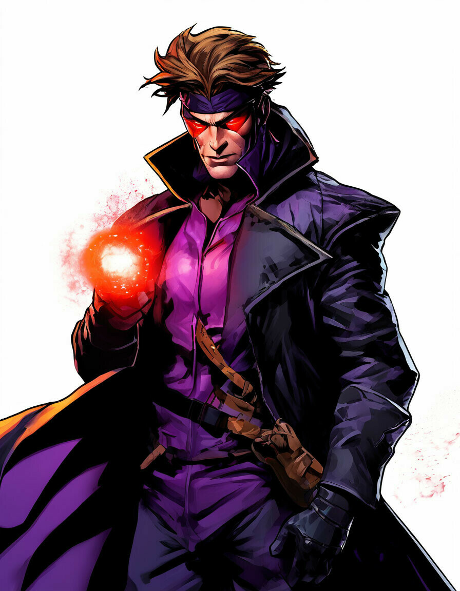 "An image of the Gambit from X-Men in the style of high artistic ...