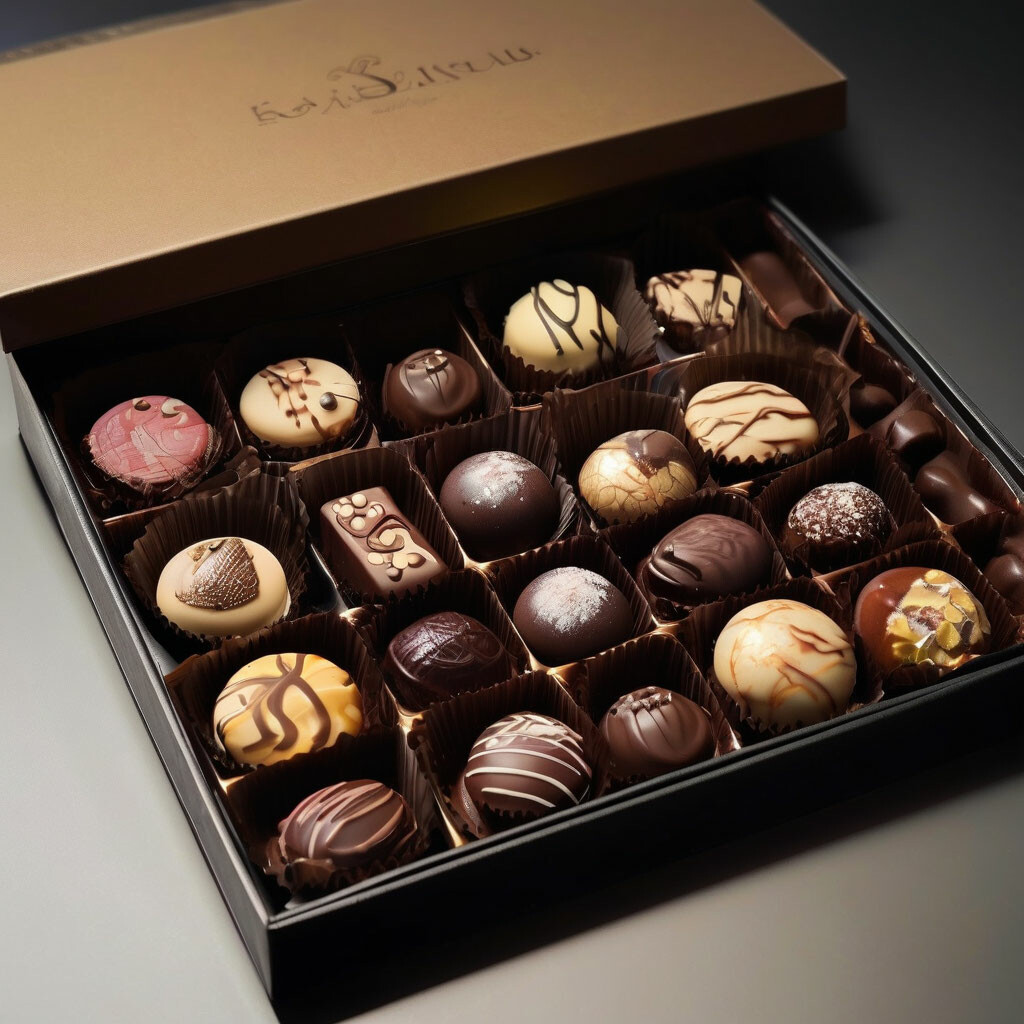 "☄️ exquisite chocolates" — image created in Shedevrum