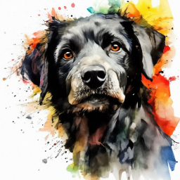 rascal watercolor, color, cartoon charcoal drawing, gray soot ...