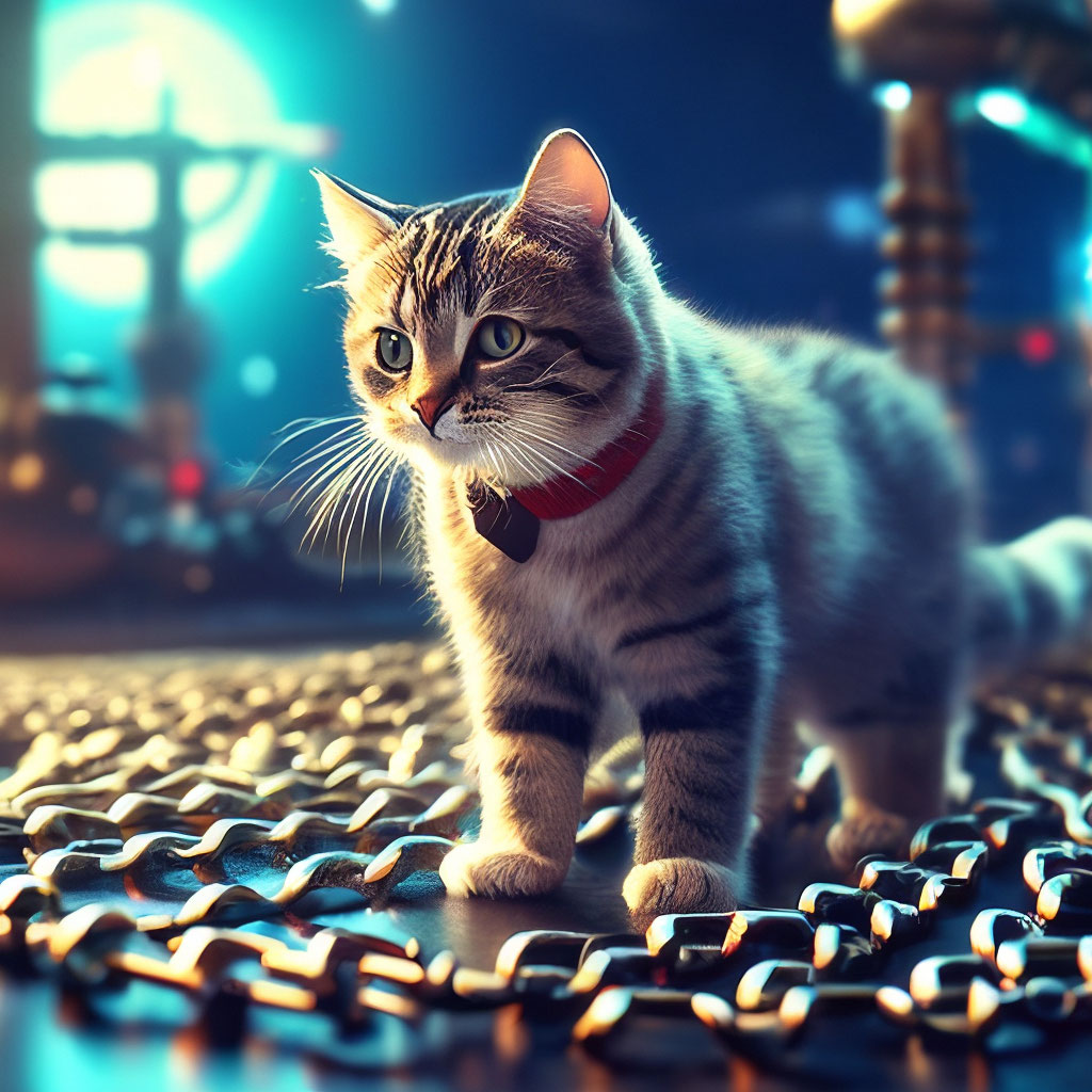 "Day and night, the scientist cat walks all around the chain, beautiful ...
