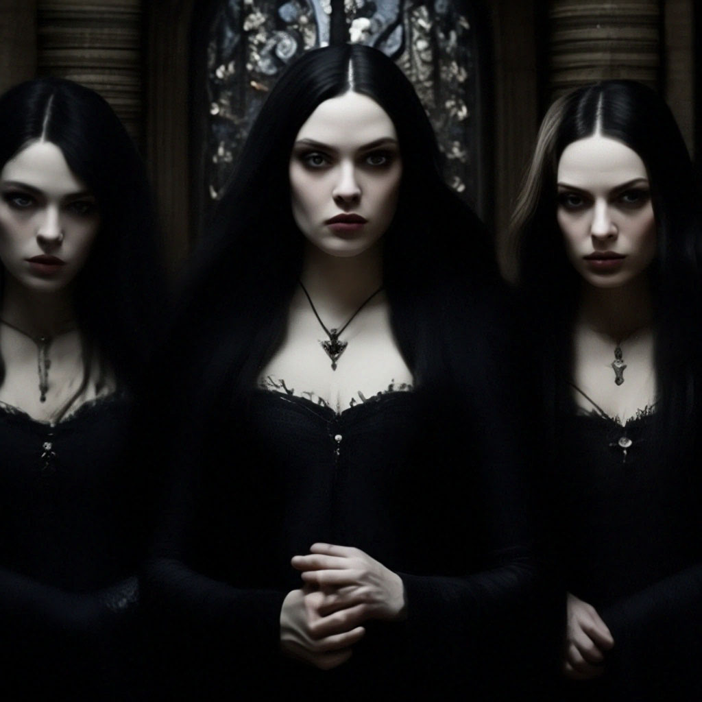 "New moon, chorus, Gothic. hyperrealism, deep sharpness." — image ...