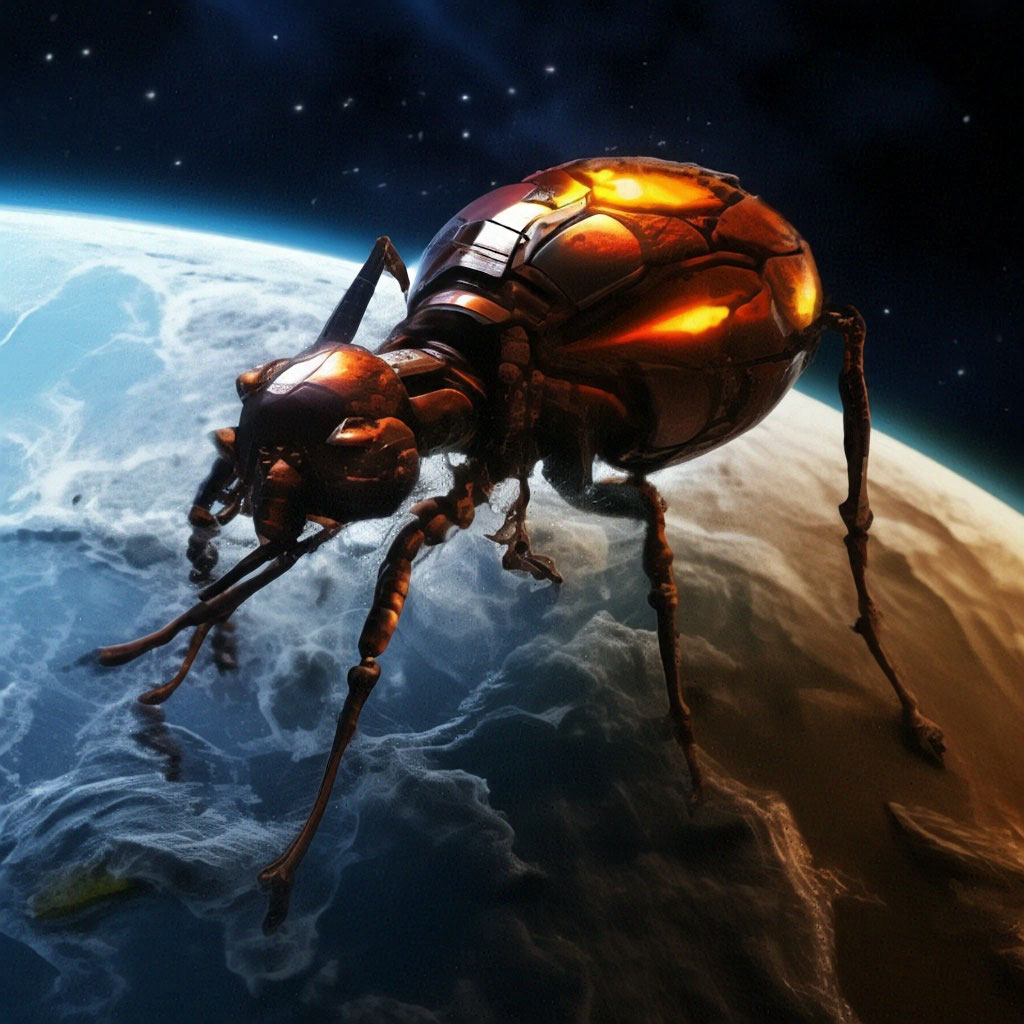 "Space ants take over the planet [earth], the planet becomes an anthill ...