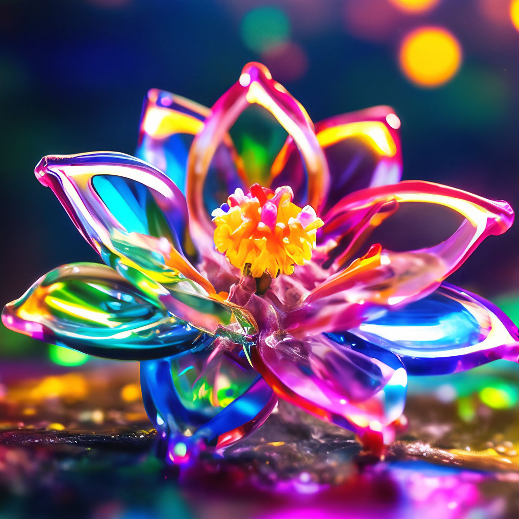 "Magic flowers for Anya beautiful rainbow glass flower , aesthetically ...