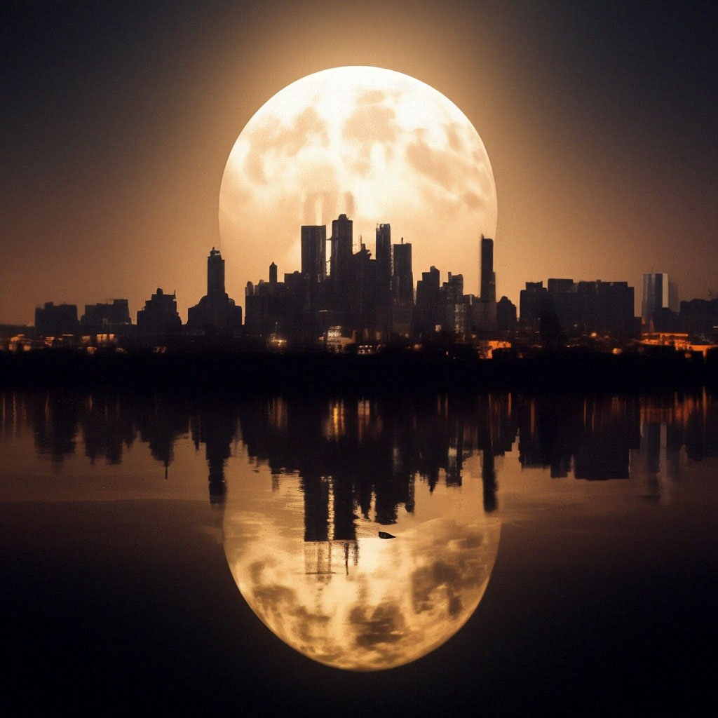 "🌕 (dim light, low key, darktheme, …" — image created in Shedevrum