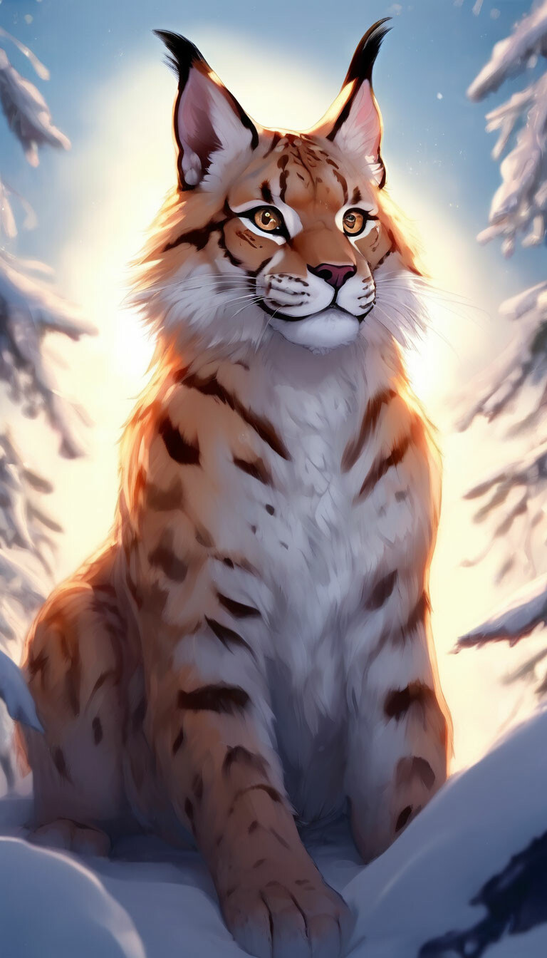 "Lynx anime is very beautiful" — image created in Shedevrum
