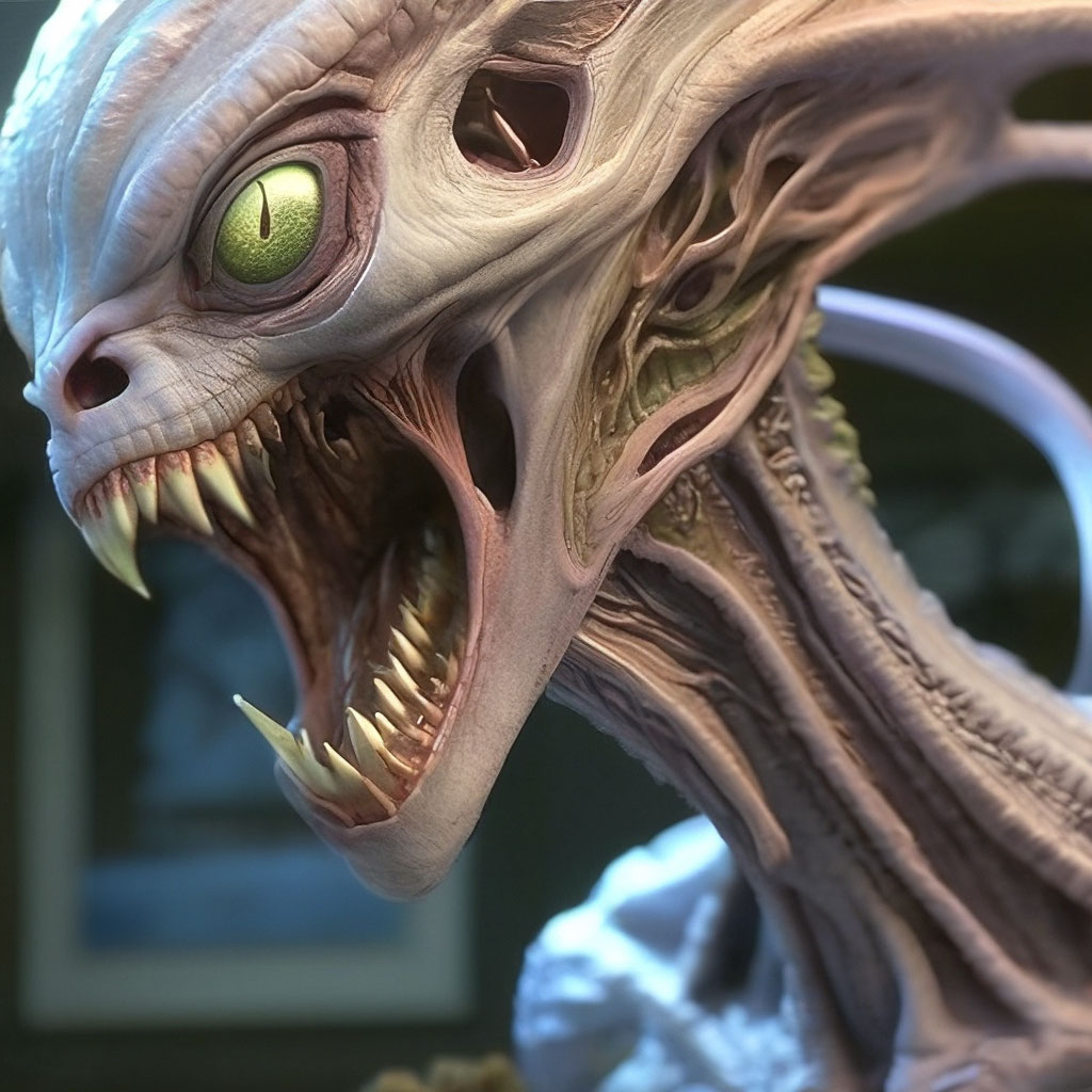 "💤 The screaming alien g,od, Anna Dittmann, fantasy art, concept art, hyper detailed, yoshitaka ...