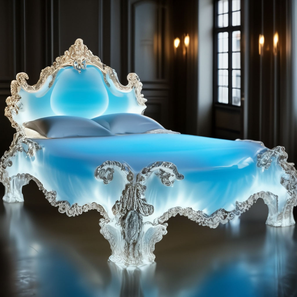 "Luminous fiber optic bed with bioluminescence and fluorescence in ...