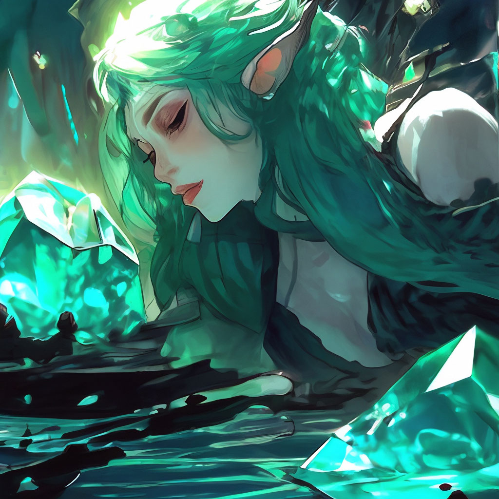 "@PL Primordial horror The Inky Abyss Color inclusions: black, emerald ...