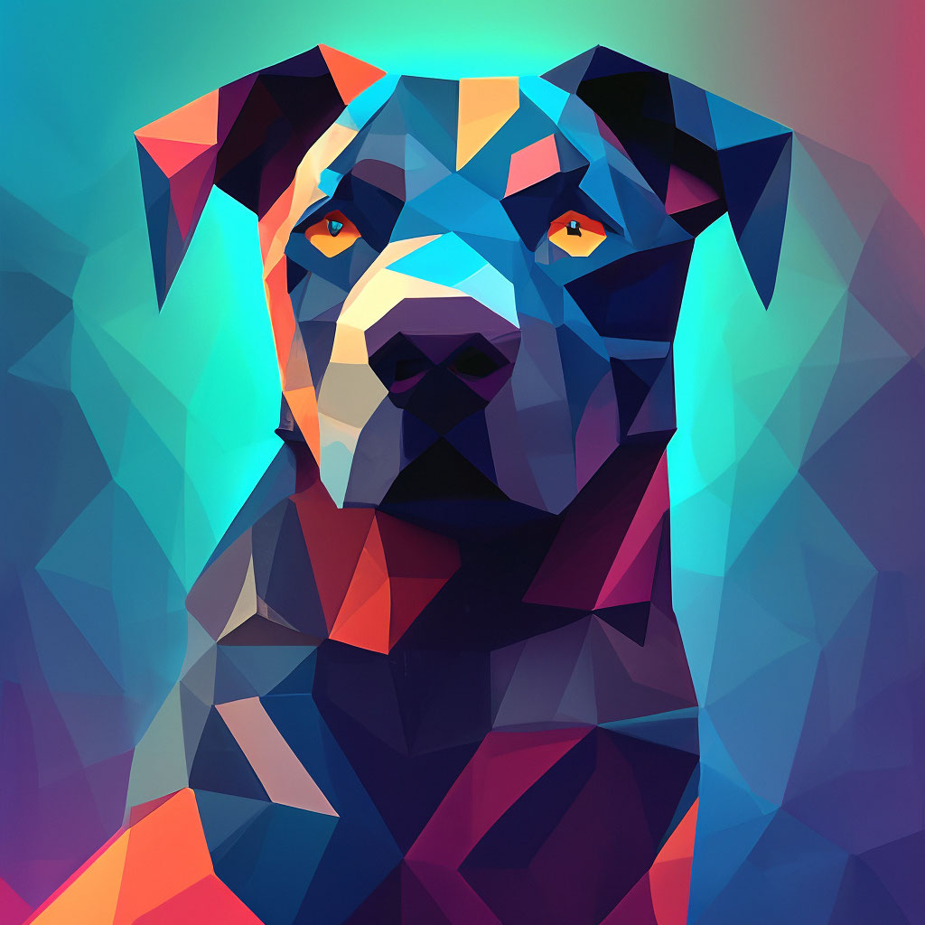 "Mumu the dog" — image created in Shedevrum
