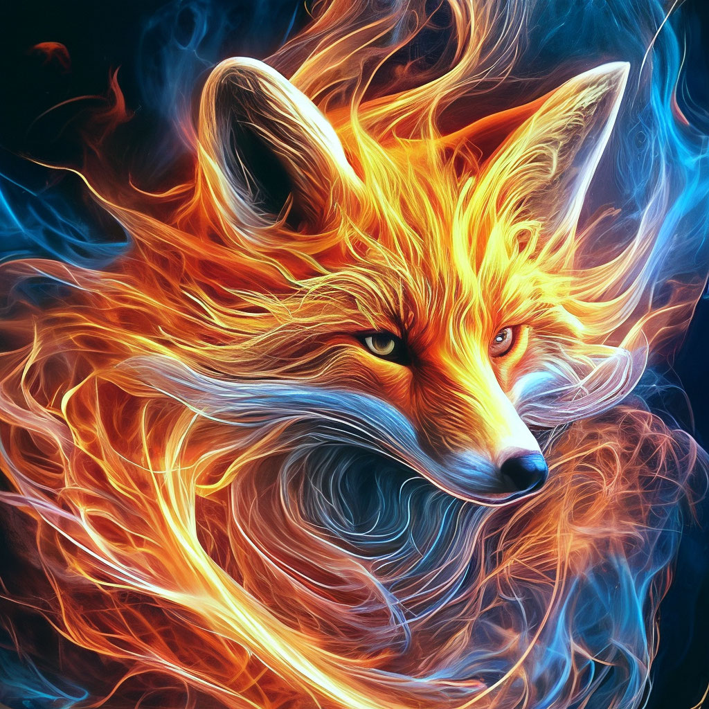 "Fine line abstract fire-colour…" — image created in Shedevrum