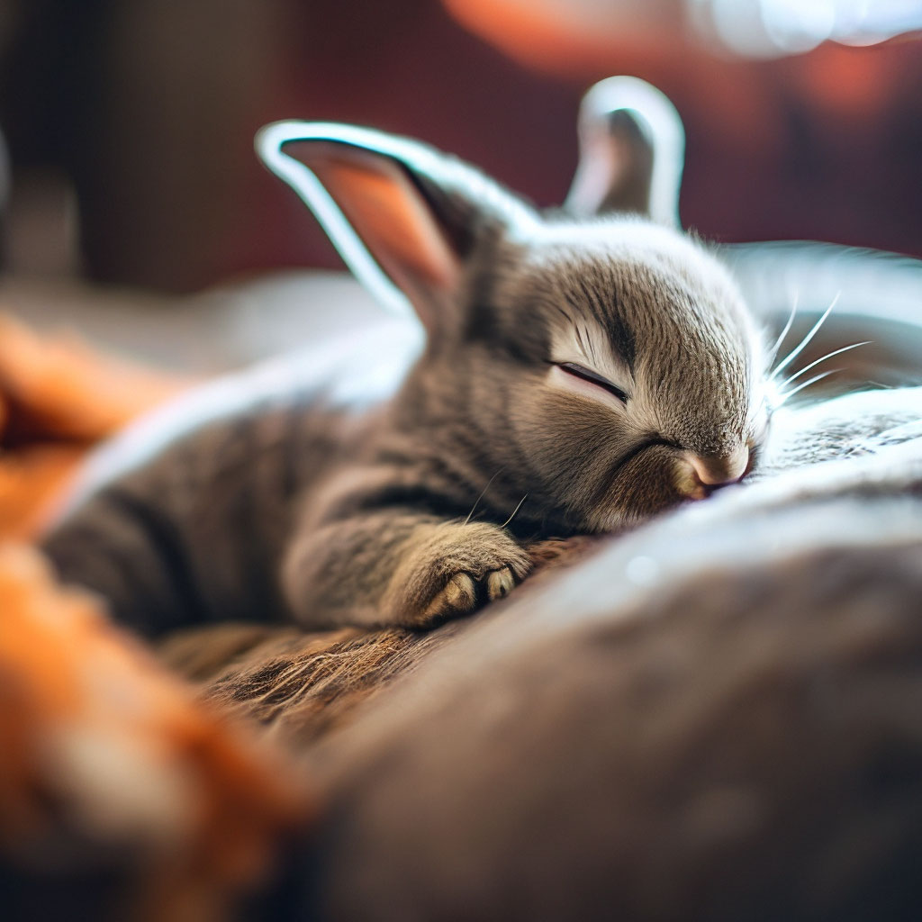 "Bye bye bye, sleep my little bunny" — image created in Shedevrum