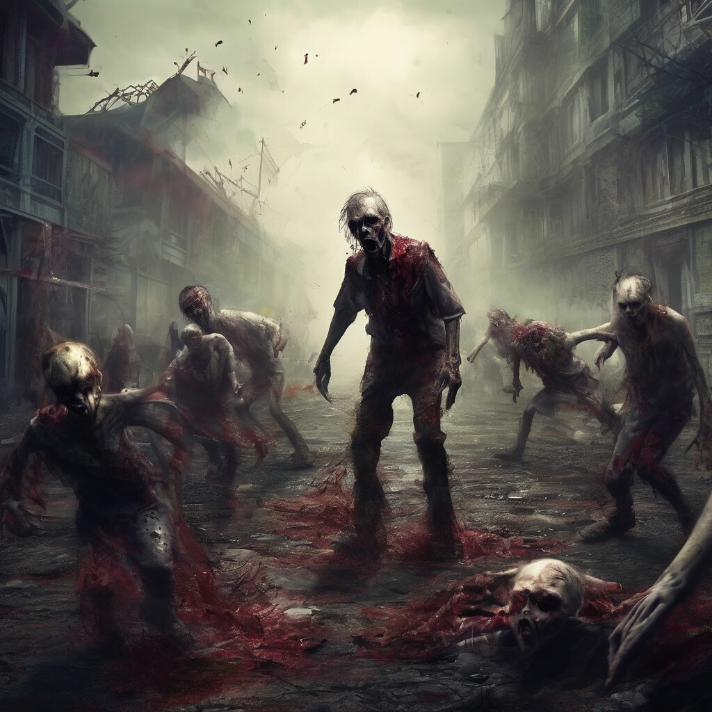 "Apocalypse, zombies, deadly virus" — image created in Shedevrum