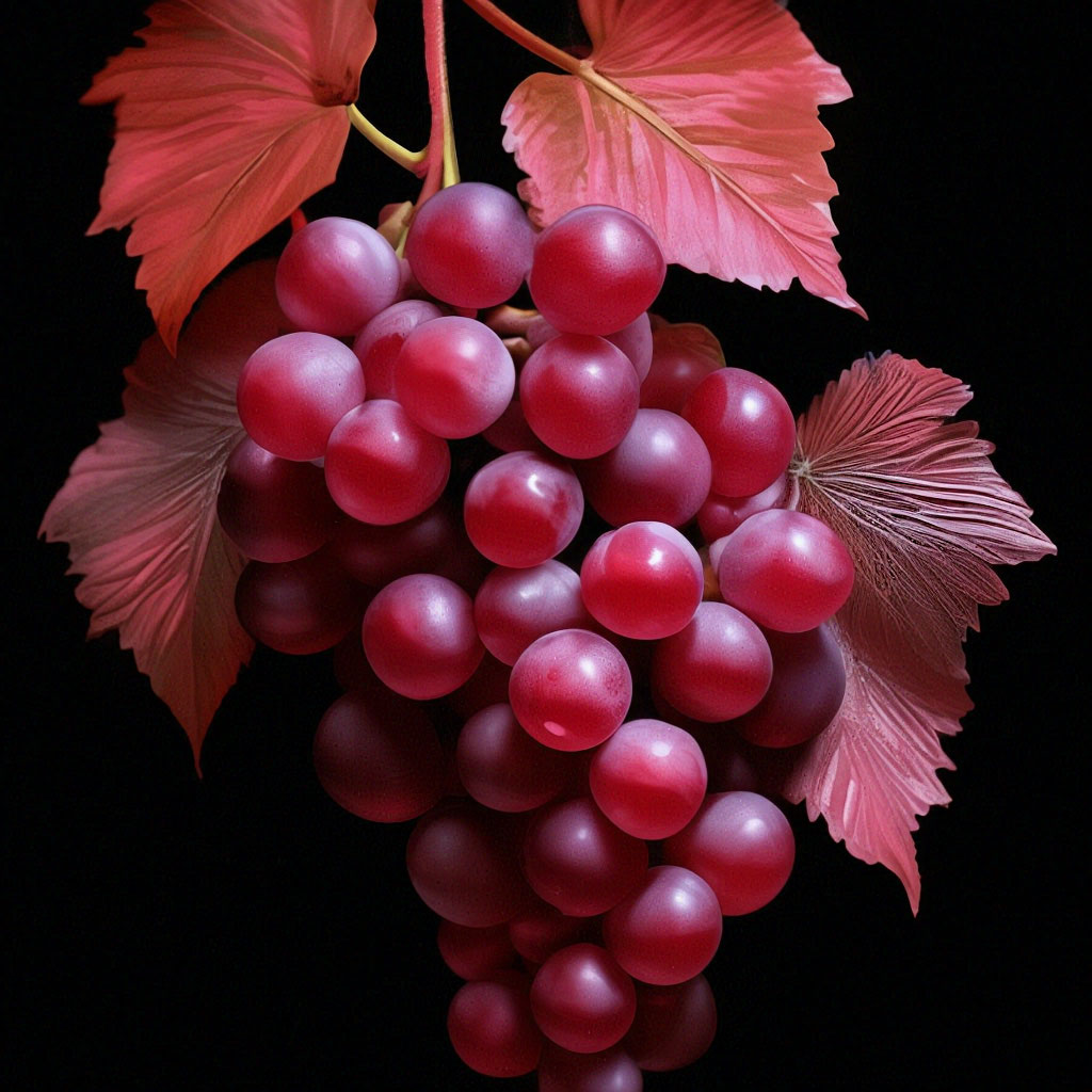 "Grapevine realistic drawing, subtle …" — image created in Shedevrum