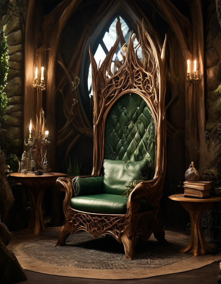 "Study in the palace of the forest Elf…" — image created in Shedevrum