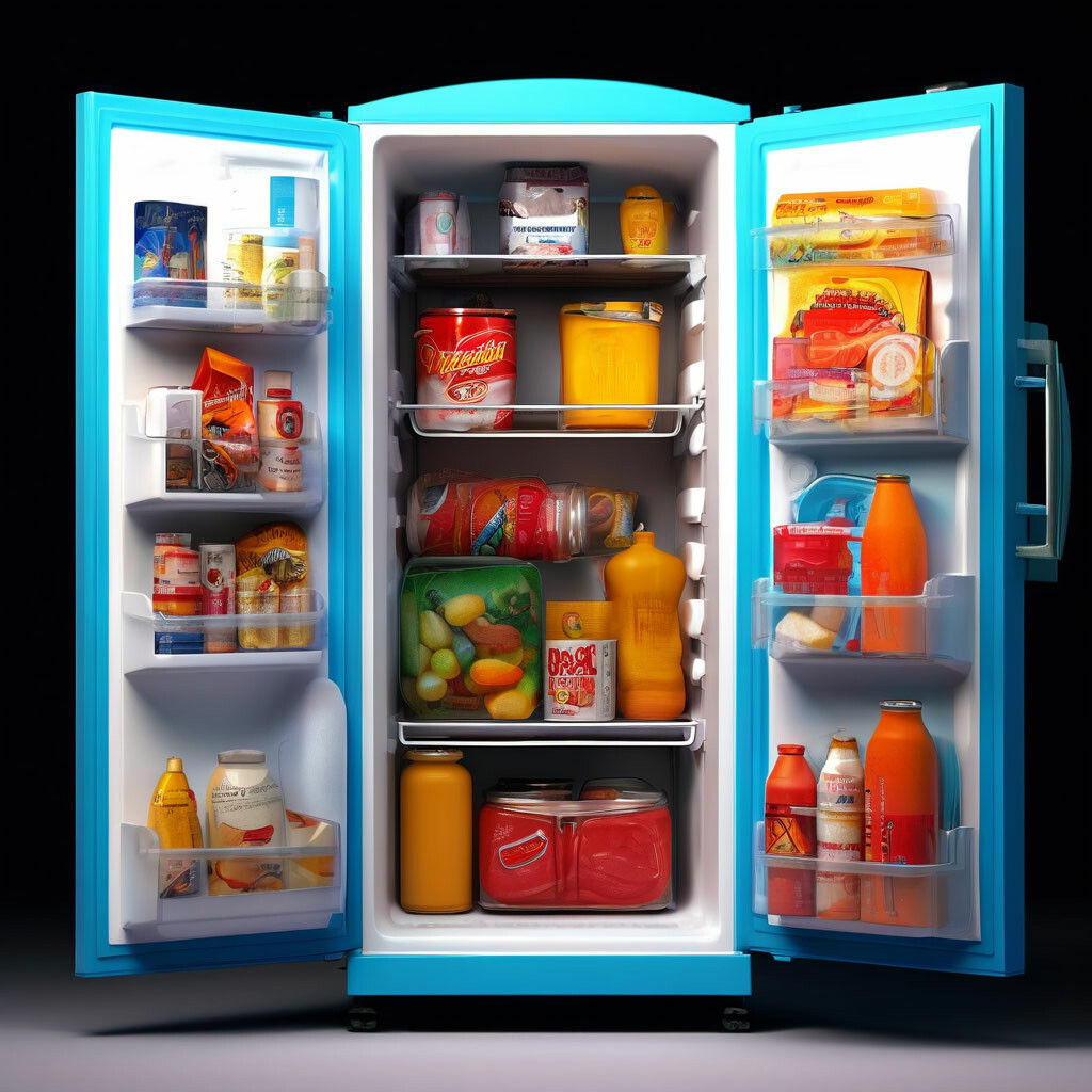 "Super fridge" — image created in Shedevrum