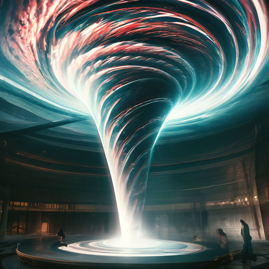 "Vortex funnel" — image created in Shedevrum