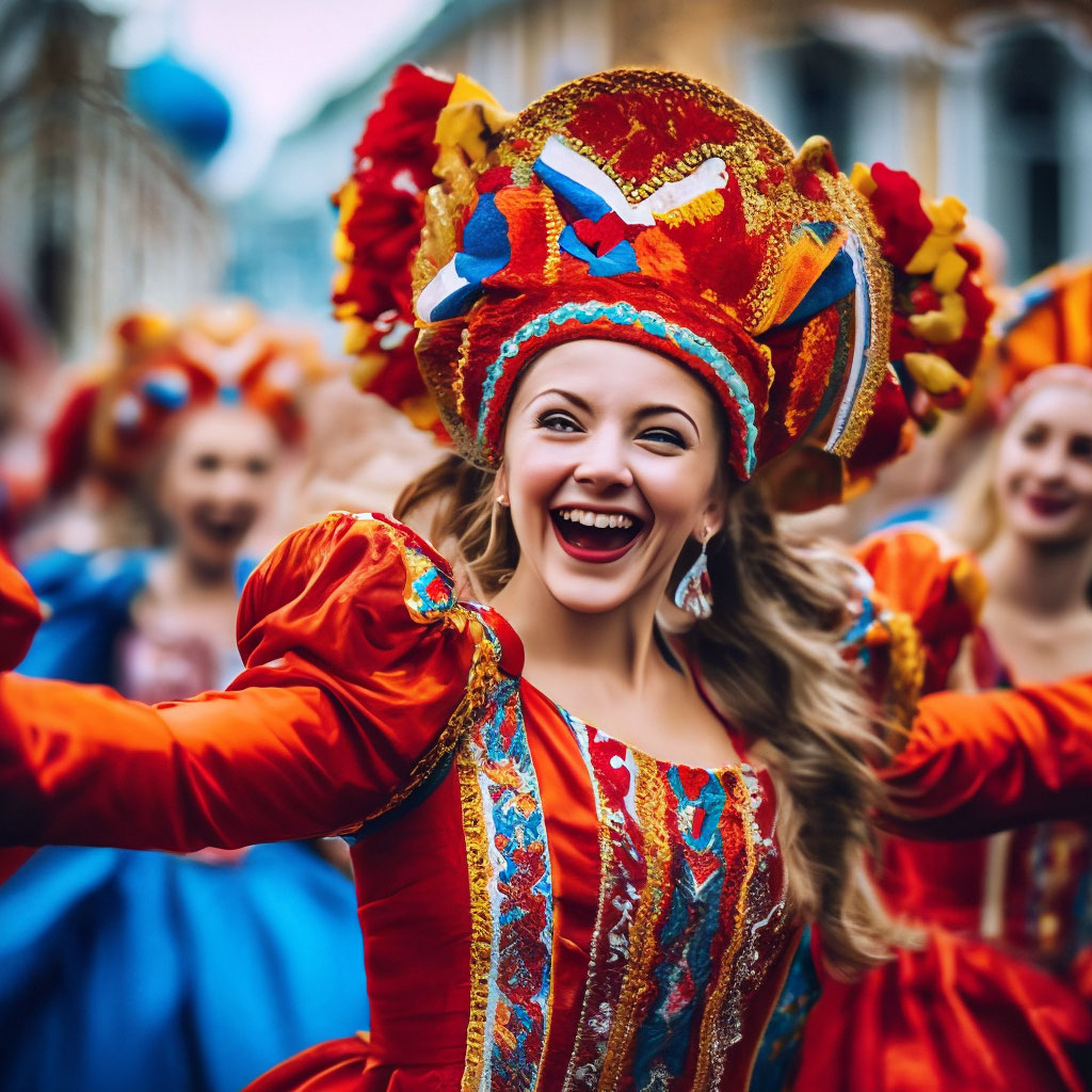 "Hooray, Carnival has come! Russian Holiday" — image created in Shedevrum