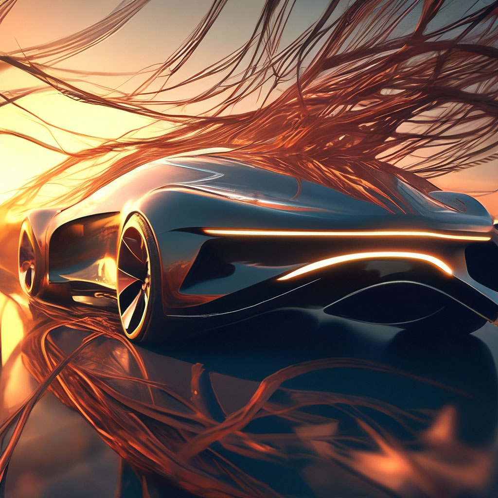"Botanical mehanik futuristic car of the future, vine, dark fantasy ...